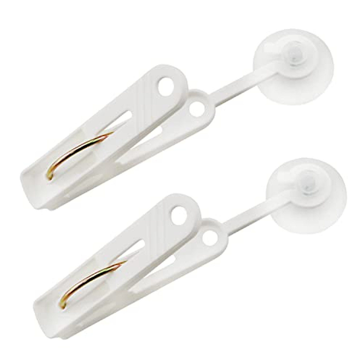 HSCGIN 6pcs Suction Cup Clips 85x30mm White Plastic Round Suction Cup Clamp Holder for Hanging Home Office Accessories