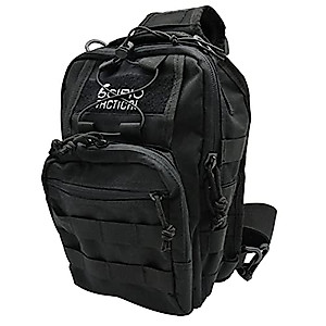 Scipio JYFSP11 Tactical Sling Bag with Heavy Duty Shoulder Strap Handbag, 13-Inch Shoulder Bag, Black