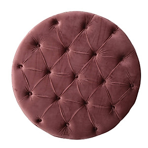 Christopher Knight Home Zelfa Velvet Ottoman, Blush