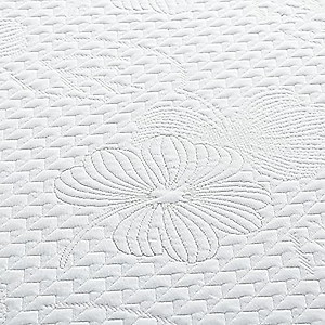 Olee Sleep 10 Inch Ventilated Gel Infused Memory Foam Mattress, CertiPUR-US® Certified, Blue, Queen