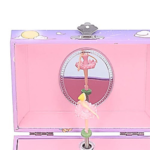 Musical Jewelry Box, Christmas Gift Exquisite Unique Music Storage Box for Organizing Small Daily Items for Birthday Gift(F Music Box)