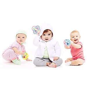 Baby Play Ball and Sensory Teether. Two Outer Plus 2 Inner Balls. Rattles and Rolls for Double The Fun. Ages 0 Month to 4 Years