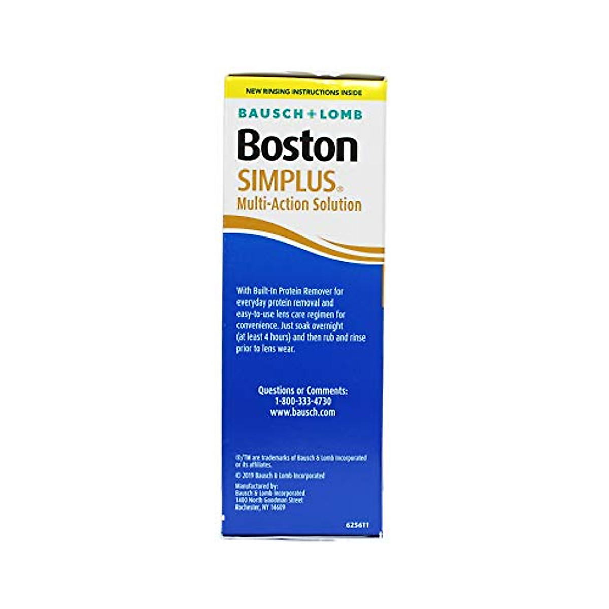 Bausch & Lomb Boston Simplus Multi-Action Solution, 3.5 OZ (Pack of 4)
