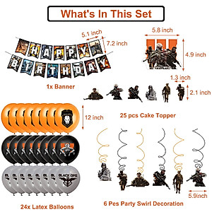 Game Call Birthday Party Supplies,Game Of Duty Theme Party Decorations