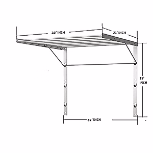 QQOUTLET Wall Mounted Clothes Drying Rack Stainless Steel Space Saving Folding Adjustable Collapsible (32Wx21Dx19H)