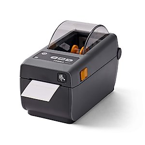 ZEBRA ZD410 Direct Thermal Only Desktop Printer - Ethernet, Bluetooth, USB and USB Host Connectivity, 2" Print Width, 203 DPI, 6 IPS, Monochrome Barcode Label Printer - ZD41022-D01E00EZ