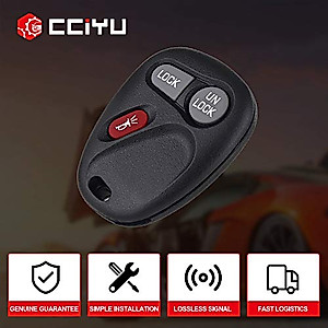 cciyu 1X Remote Start Car Auto Key Fob 3 Buttons Replacement Key Keyless Entry Replacement for C hevy Blazer S10 Silverado 1500 1500 HD 15732803