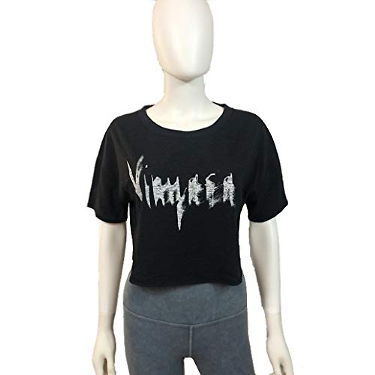 LIGHTEST Cropped TEE with Expression - Black (8)