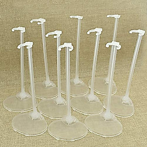 Qlychee 10pcs Transparent Stand Support for Dolls Mini Display Holder