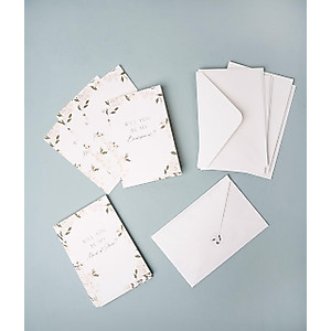 Bridal Party Proposal Cards with Envelopes, 8 Will You Be My Bridesmaid card sets, 2 Will You Be My Maid of Honor card, 2 Will You Be My Matron of Honor, 2 Will You Be My Flower Girl proposal cards