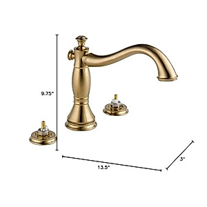 DELTA FAUCET T2797-CZLHP Delta Bath Faucets and Accessories, 3.00 x 9.75 x 13.50 inches, Champagne Bronze