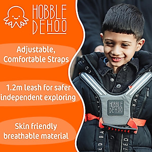 Hobbledehoo Active Child Harness, Safety Harness For Kids & Toddlers Aged 2-7 Years, Child Harness For Walking & Supporting SEN and Special Needs (Orange Harness with Leash)