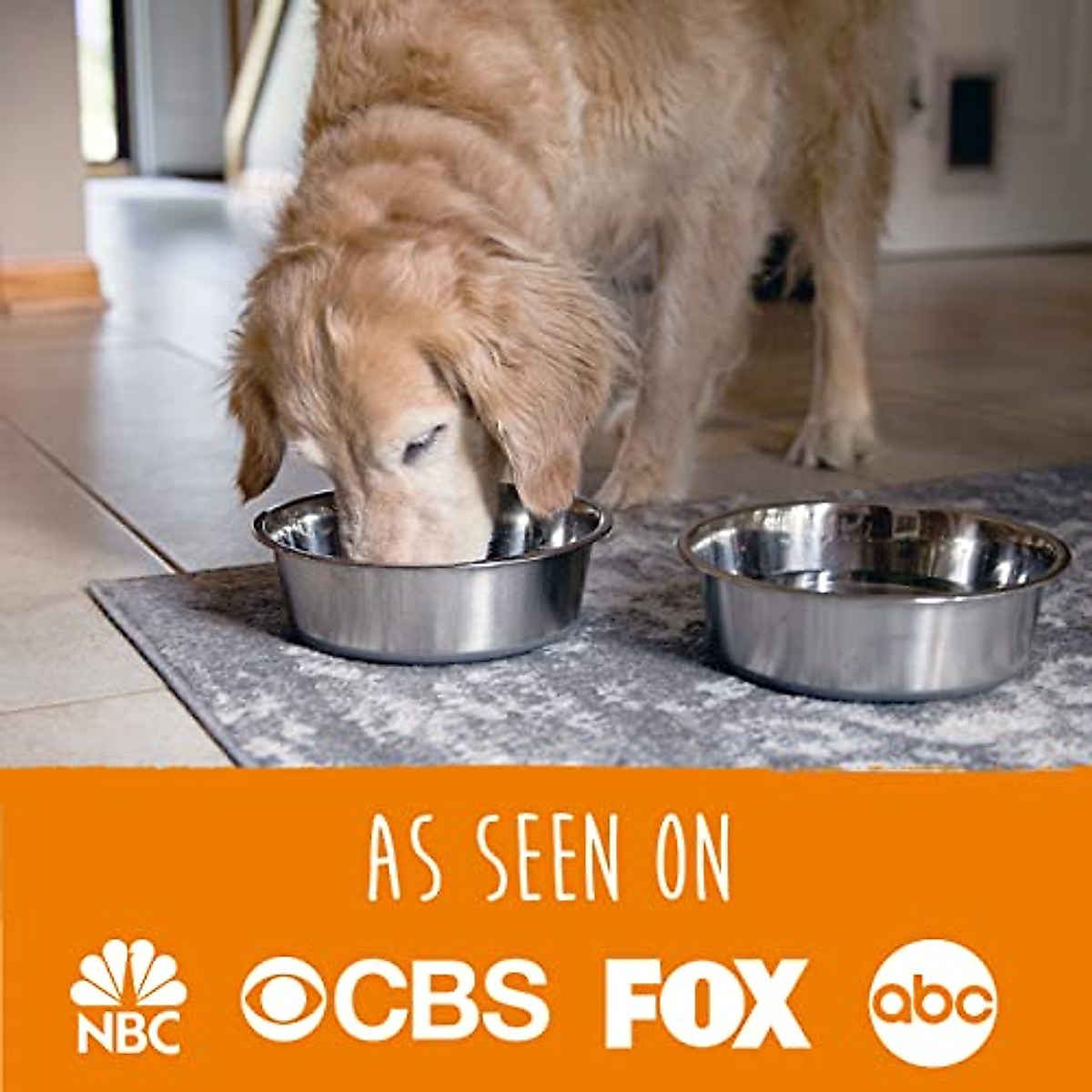 Mighty Paw Stainless Steel Dog Bowls (2 Pack) | Non-Slip Rubber Bottom and No Spill Design. Dishwasher Safe Metal Food & Water Dish Set for Small & Large Pet Breeds. (Small, Dogs <30 lbs, 5.5”)