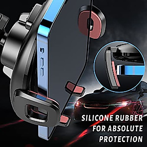 LevapMan Cell Phone Holder Car Mount Vent Clip with Extended Arm Retractable Holds All Phones up to 7”,Suction Cup Windshield Mount Stand, 360° Adjustable Car Phone Holder Car Dashboard Air Vent