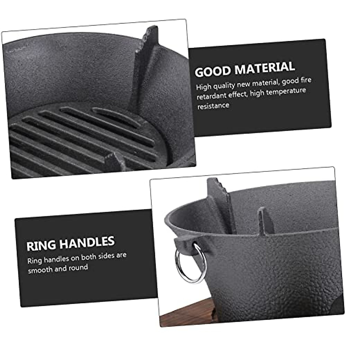 Happyyami 1 Set Grill Portable Grill Stand Hibachi Grill Outdoor Stove Burner Stove Charcoal Fire Stove Grilling Tools Camping Barbecue Stove Iron Grill Charcoal Grill Stove Cast Iron Black