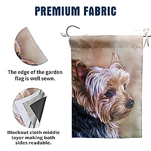 Yorkie Dog Garden Flag Welcome - Dogs House Flags Yorkshire Flags Double Sided Dog Welcome Outdoor Seasonal Flags Small Yorkie Mom Banners and Flags 12x18