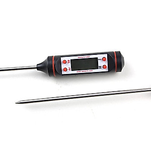 Savoury USA Cooking Thermometer - Digital Thermometer - Food Thermometer - Meat Thermometer - Instant Read Thermometer - Best Thermometer for all Food, BBQ, Candy, Sugar, Grill and Liquid.