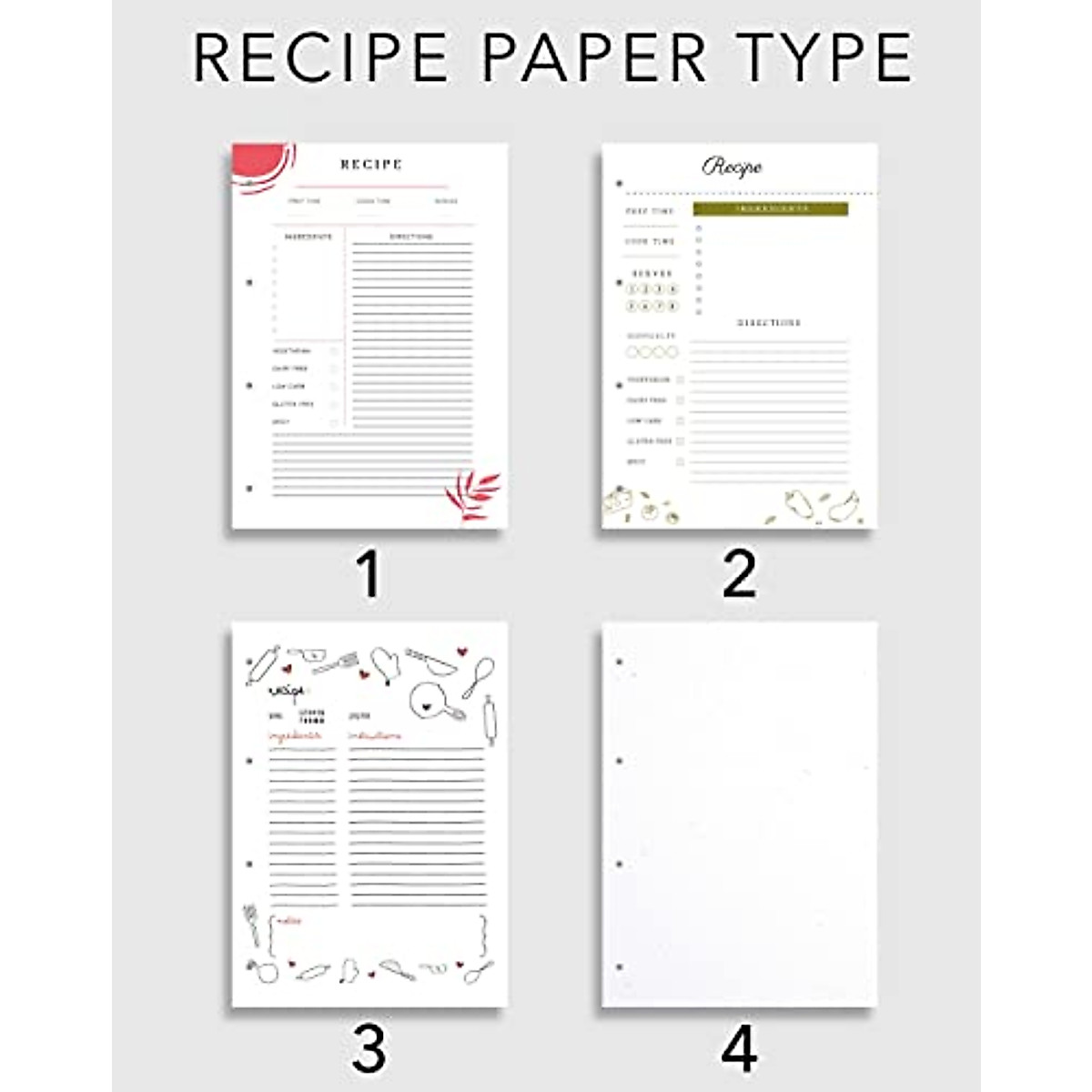 ENJOY THE WOOD Wooden Blank Recipe Book Binder - Personalized Recipe Notebook - Family Cookbook Journal Custom Sketchbook To Write In Organizer by Enjoy The Wood (Medium (A5), Peppers)