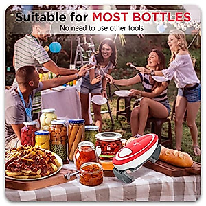 Stronger Torque Electric Automatic Hands Free Jar Opener for Weak Hands and Seniors with Arthritis, Powerful Bottle Lid Opener for Home Kitchen, Easy One Touch Jar Opener Works on All Jar Sizes