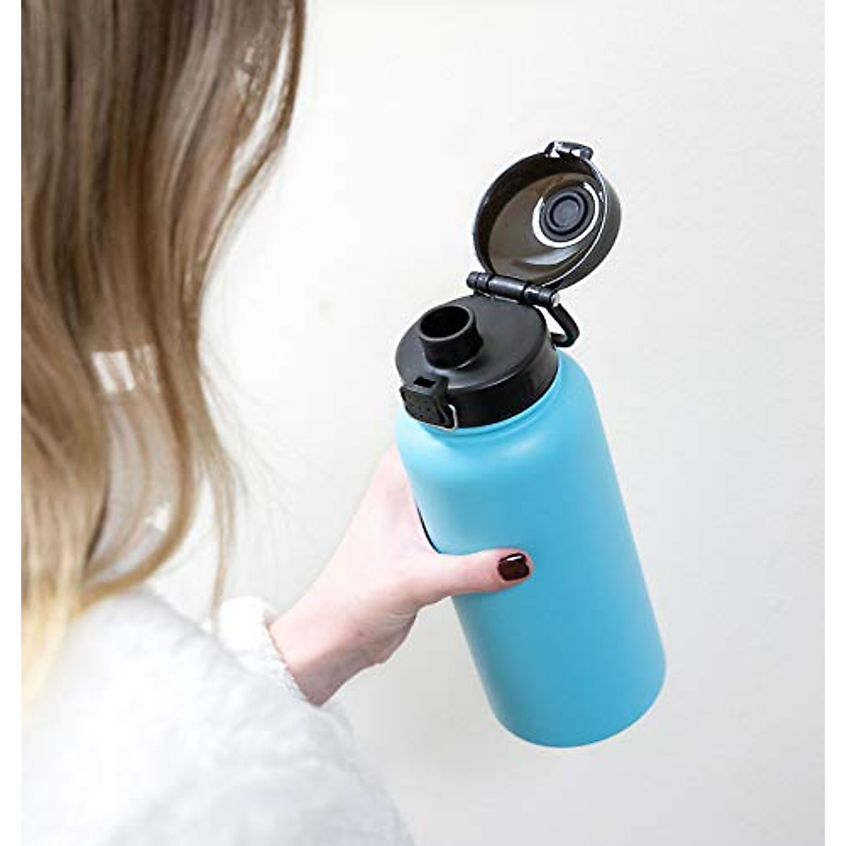 MIRA 32 oz Stainless Steel Water Bottle - Hydro Vacuum Insulated Metal Thermos Flask Keeps Cold for 24 Hours, Hot for 12 Hours - BPA-Free One Touch Spout Lid Cap - Rose Pink