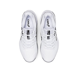 ASICS Women's Netburner Ballistic FlyteFoam 3 Volleyball Shoes, 8, White/Black