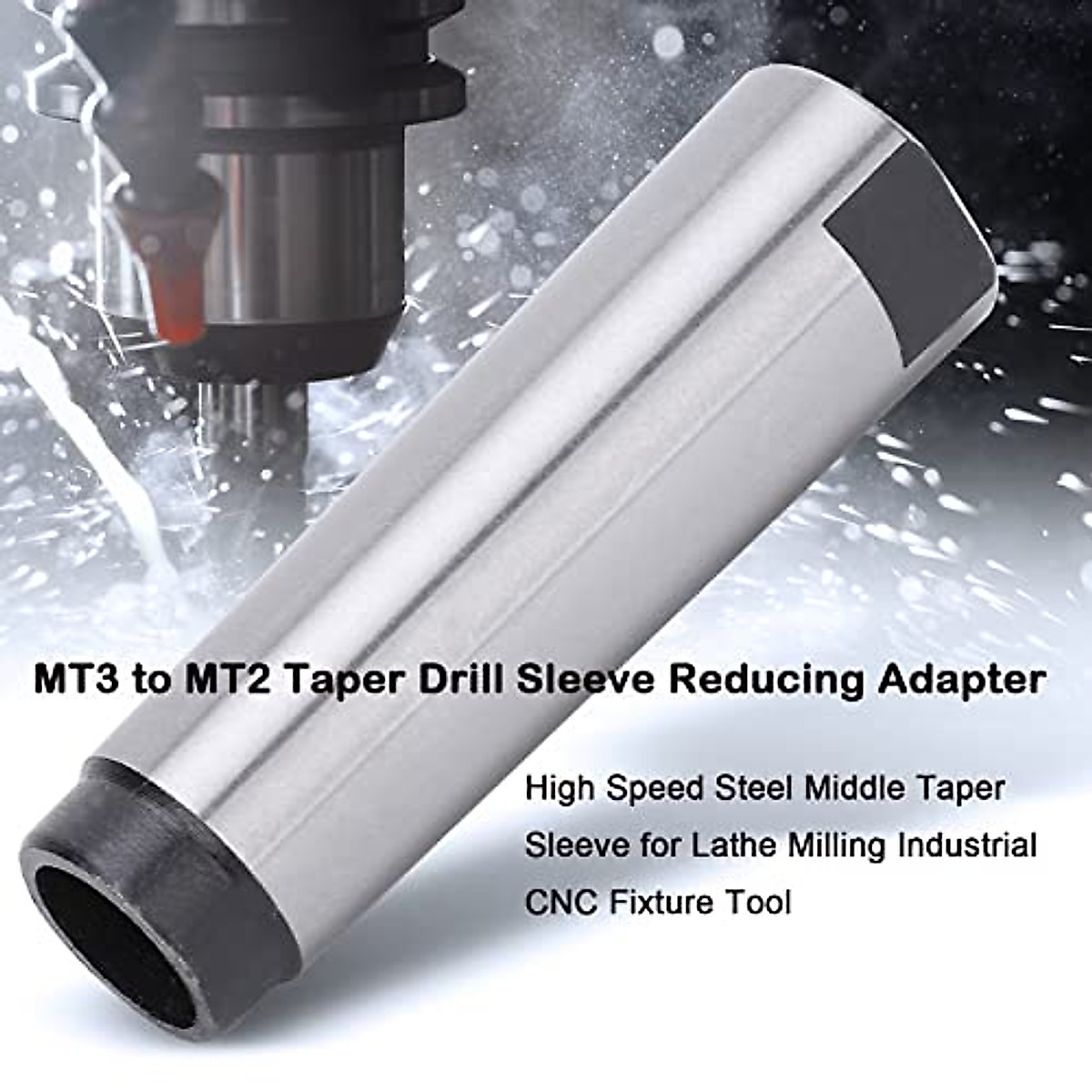 Eboxer MT3 to MT2 Drill Sleeve - High Speed Steel Adapter