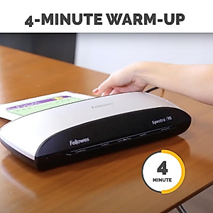 Fellowes® Spectra™ 95 Laminator With Combo Kit, 9 1/2" Entry Width, 3"H x 14 1/2"W x 7"D, Silver/Black