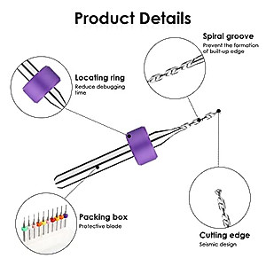 20 Pcs Micro Drill Bit Set 0.3-1.2mm Micro Drill Bits Tungsten Steel PCB Print Circuit Board Flute CNC Router Bits Shank for Rough Stone Jewelry Punching Engraving