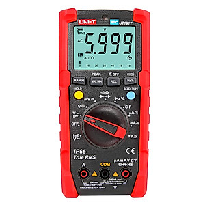 UNI-T Industrial Digital Multimeter UT191T (IP65, 2M Drop Test) True RMS 6000 Counts ACV LPF ACV Peak Hold AC DC Voltage Current LOZ ACV Temperature Resistance Capacitance Frequency Duty Cycle