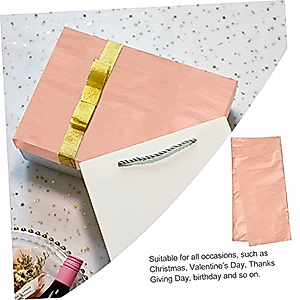 JEWEDECO 100pcs Wrapping Paper Floral Bouquet Tissue Paper Packaging Bulk Rose Gold Tissue Paper Bulk Foil Gift Package Paper Craft Paper Floral Decor Gift Paper Metal Child Cellophane