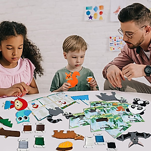 Flying Childhood Woodland Sewing Kit for Kids Felt Crafts Christmas Gift for Girls Boys Ages 6-8 DIY Kits Stuffed Animals Art Supplies 12 Pack