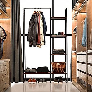 Seville Classics 4-Tier Freestanding Closet Organizer, Black