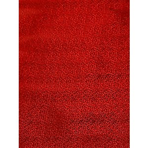 Fabric Empire Small Sparkle RED Vinyl Upholstery Hologram Glossy Fabric 54" Wide Sold by The Yard