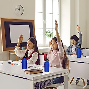 Zubebe 36 Pcs Sports Water Bottles Bulk Bpa-free 20 oz Squeeze Plastic Water Bottle with Nylon Strap Blank DIY Sport Cups for School Team Party Favor Gift Outdoor Football Sport(Blue)