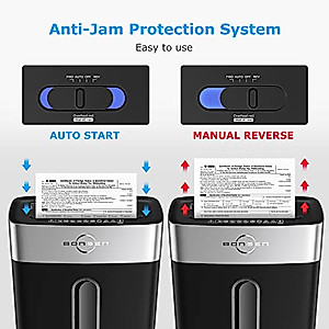BONSEN Shredder for Home Office, 8-Sheet Crosscut Credit Card Shredder, Small Paper Shredder for Home Use with 4 Gallons Wastebasket, High Security Level P-4, ETL Certification (S3101)