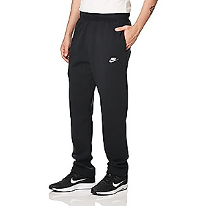 Nike Men's NSW Club Pant Open Hem, Black/Black/White, 4X-Large