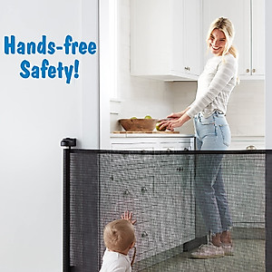 Cumbor 36" Extra Tall, 29.7"- 46" Width Baby Gate for Dogs and Kids & Cumbor 33" Tall, 0"-55" Width Retractable Baby Gate for House, Stairs, Doorways