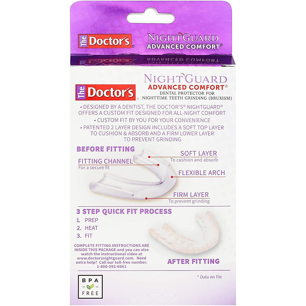 The Doctor's Nightguard, Dental Guard for Teeth Grinding (1 Count (Pack of 1))