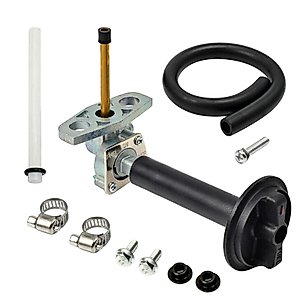 Fuel Valve Petcock with Lever Screw Fit for Honda Recon 250 TRX250, Honda Rancher TRX350, Honda Rancher TRX420, Honda Foreman TRX450, Honda Foreman Rubicon TRX500FA, Fuel Tank Switch Valve Part