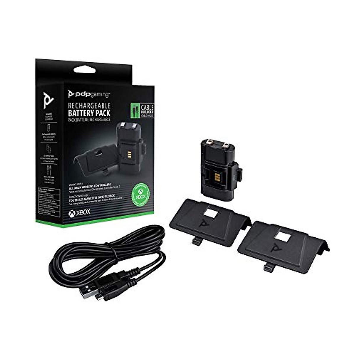 PDP Gaming METAVOLT Rechargeable Battery Pack for Xbox Controllers - Microsoft Licensed Cross-Compatible Xbox Series X|S, Xbox One Accessory, Secure Magnetic Port, LED, 20 Hours of Play Per Charge