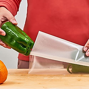 Runmoglon 150 Vacuum Sealer Bags for Food,50 of Each Size:Gallon 11" x16",Quart 8" x12",Pint 6" x10",Commercial Grade Precut Bag,Heavy Duty,Great for Vac Storage,Meal Prep or Sous Vide