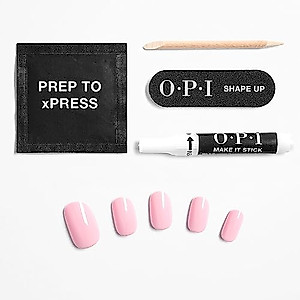 OPI xPRESS/ON Press On Nails, Up to 14 Days of Wear, Gel-Like Salon Manicure, Vegan, Sustainable Packaging, With Nail Glue, Short Pink Nails, Mod About You