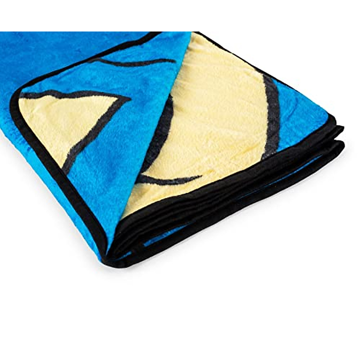 Sonic the Hedgehog Face Plush Throw Blanket | Fleece Blanket Cover, Cozy Sherpa Wrap For Sofa And Bed, Home Decor Room Essentials | SEGA Video Game Gifts And Collectibles | 45 x 60 Inches