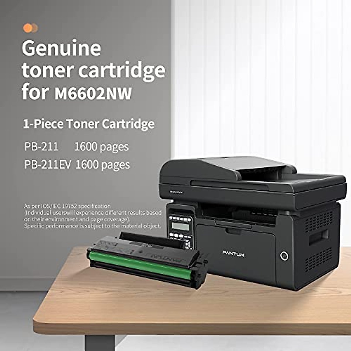 Pantum M6602NW All-in-One Monochrome Laser Printer Copier Scanner Fax with Wireless Ethernet & USB2.0 Capabilities, 150 Pages Paper Input Capacity (V7W99B)