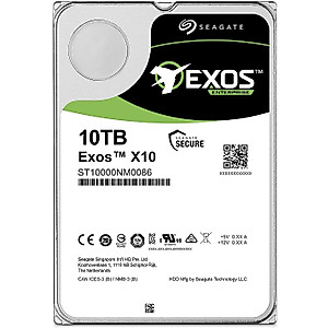 Seagate Exos X10 10TB Internal Hard Drive HDD – 3.5 Inch 6Gb/s 7200 RPM 128MB Cache for Enterprise, Data Center – Frustration Free Packaging (ST10000NM0086)