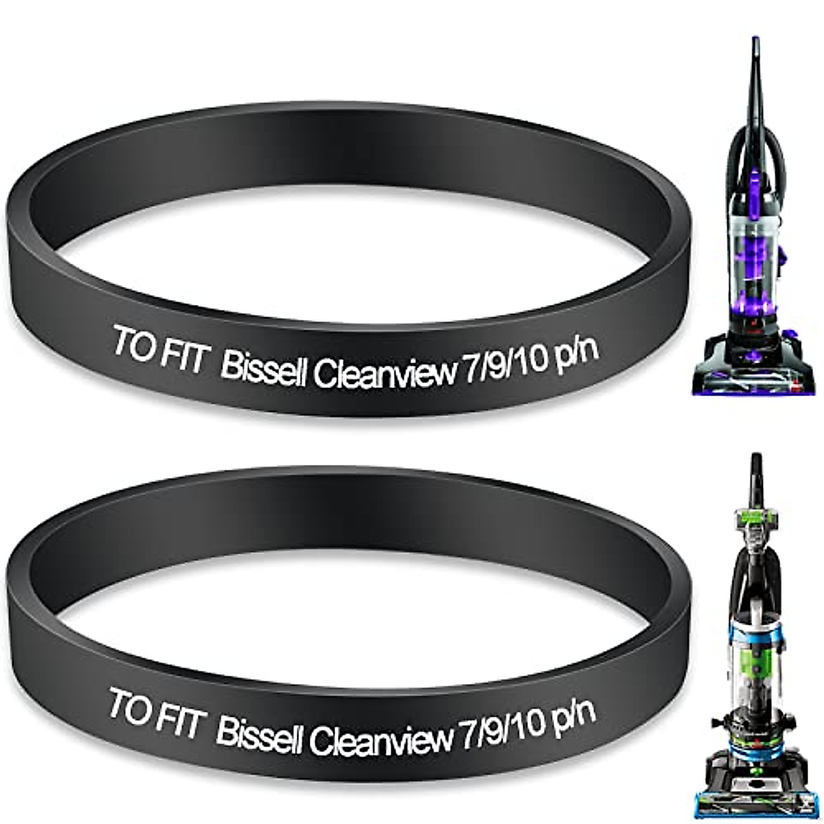 Vacuum Belt for Bissell Style 7/9/10 P/N 3031120 2252 2254 2259 1793, Vacuum Cleaner Belts Replacement Belt for Powerforce Helix Cleanview Powerlifter Swivel Rewind, Replace Part 2031093,3031123,32074
