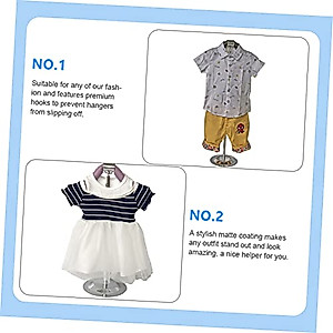 Cabilock Clothes Rack 2pcs Little Display Metal Hanger Kids Rack Boy Store Stainless Clothes Stand Child Dress Children Showing Storage Steel Support Girl Clothing Child Dress Stand