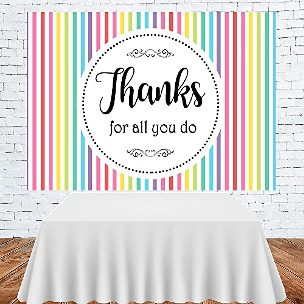 Lofaris Thanks for All You Do Photography Backdrop Teachers Nurses Doctors Staff Employee We Truly Appreciate You Background Happy Retirement Party Decor Photo Studio Props Cake Table Supplies 7x5ft