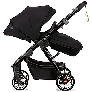 Diono Excurze Baby, Infant, Toddler Stroller, Perfect City Travel System Stroller and Car Seat Compatible, Adaptors Included Compact Fold, Narrow Ride, XL Storage Basket, Black Midnight