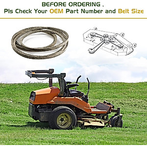 Youxmoto Lawn Mower Deck Belt 1/2"X67" Made with Aramid Cord fits for Cub Cadet/MTD/Troy-Bilt 754-0498 954-0498 954-04317A 754-04317A
